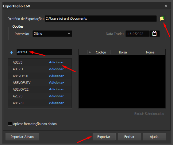 Como exportar dados para o Excel – Nelogica Sistemas de Software